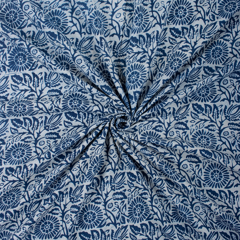 Indigo Fabric - Buy New Indigo Blue Print Material Fabric @Best Prices ...